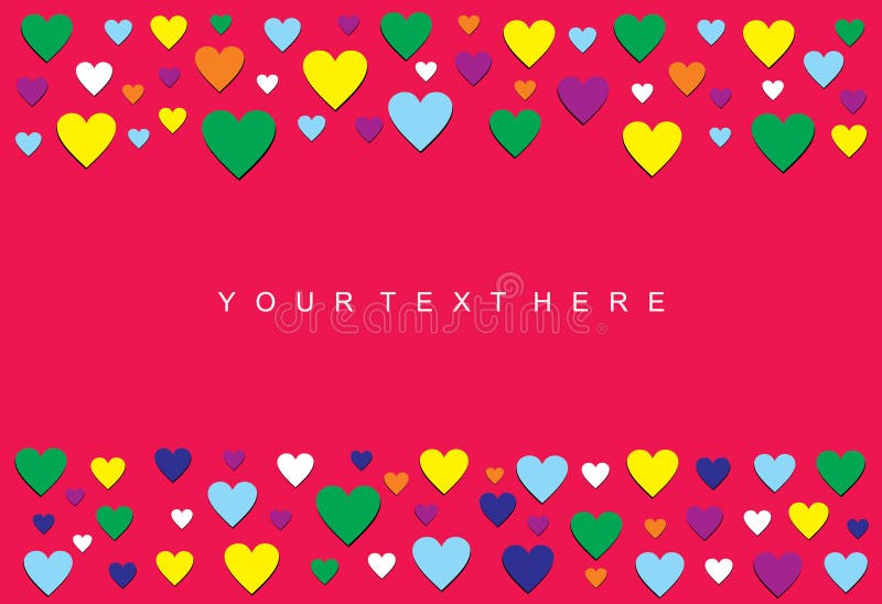 Colorful Heart Background Template Vector Stock Vector - Illustration ...