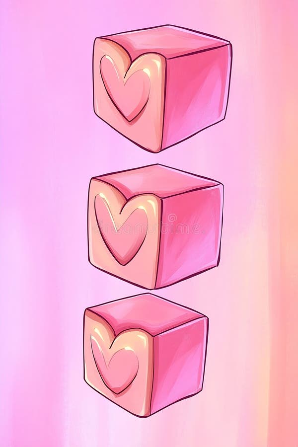 Colorful Heart Candy Blocks Stock Image - Image of playful, blocks ...