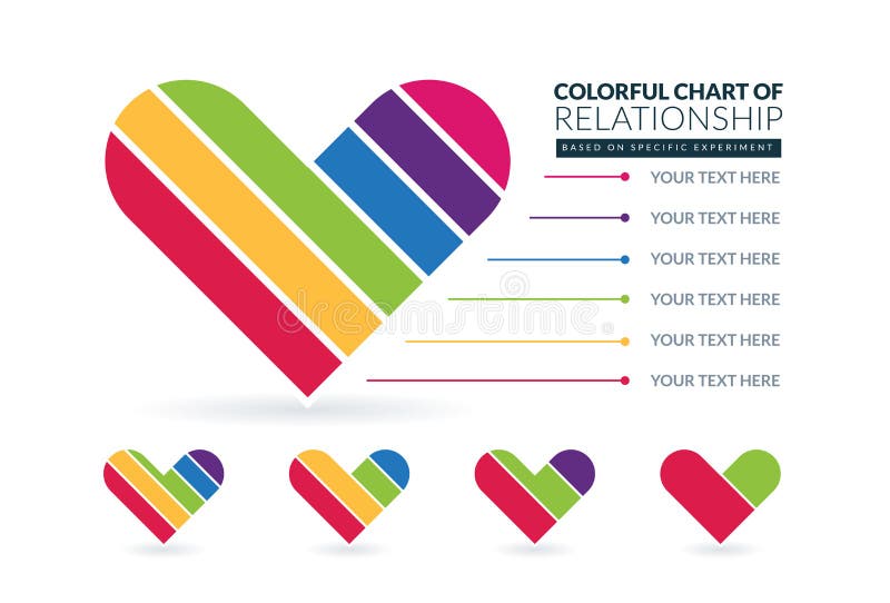The Colorful Heart Chart. Isolated Vector Illustration Stock ...