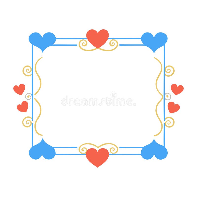 Colorful Heart Frame Design for Romantic Occasions Stock Vector ...