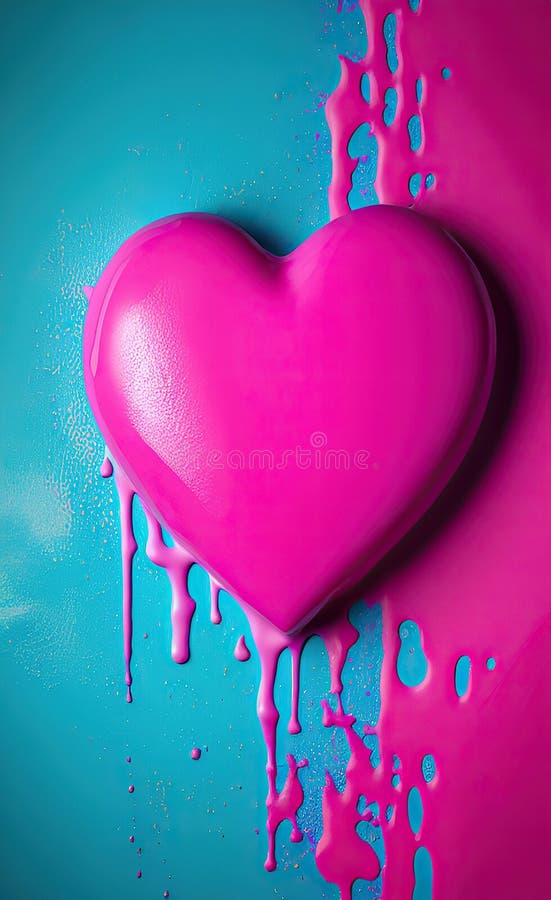 Colorful Heart with Paint Splatters Stock Illustration - Illustration ...