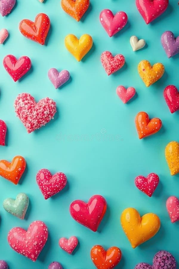 Colorful Heart Pattern, Cheerful and Playful Design , Design Element ...