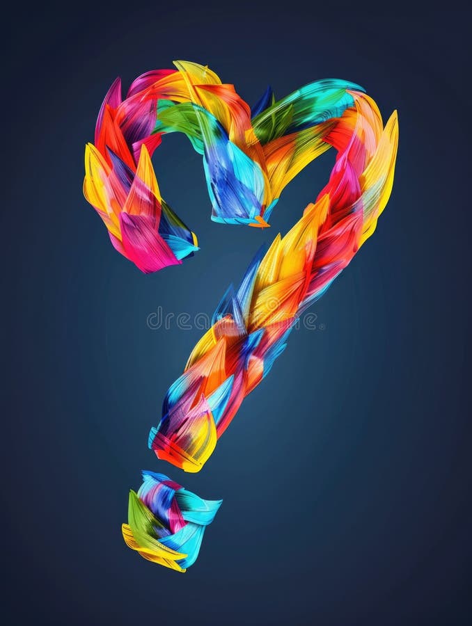 Colorful Heart with Question Mark Stock Image - Image of inquiry ...