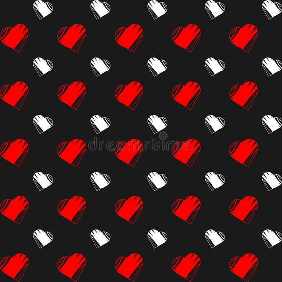 Colorful Heart Vector Pattern Stock Vector - Illustration of doodle ...