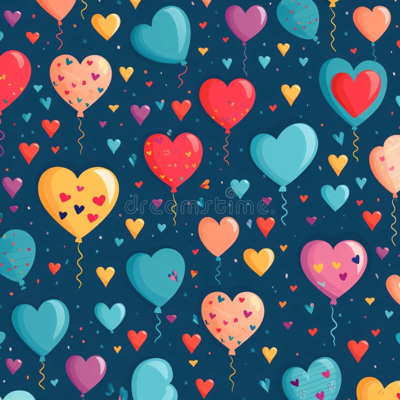 Colorful Hearts As Abstract Background, Wallpaper, Banner, Texture ...