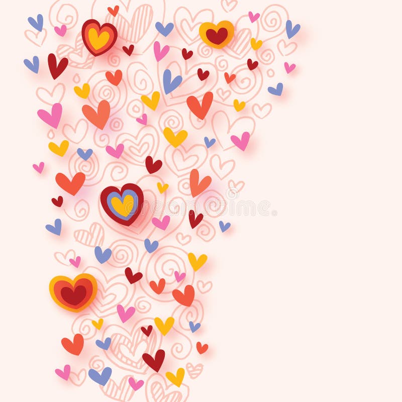 Colorful hearts background stock vector. Illustration of message - 24115067