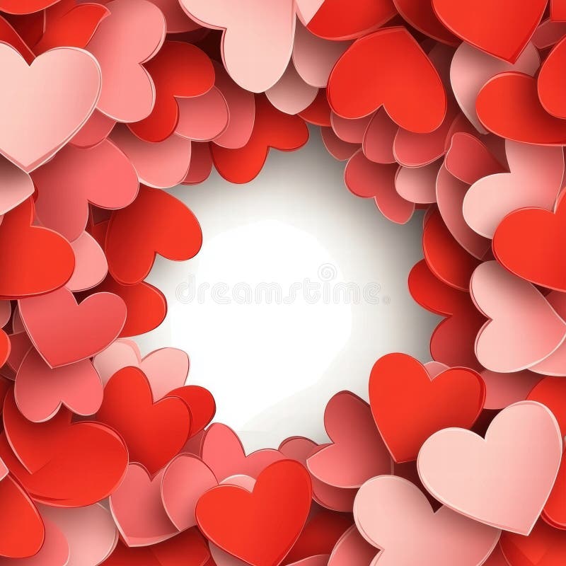 Colorful Hearts Frame Blank Space, Perfect for Romantic Messages or ...