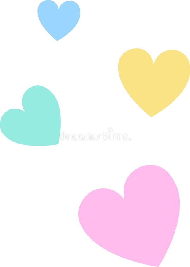 Colorful Hearts Pattern stock vector. Illustration of graphic - 365066285