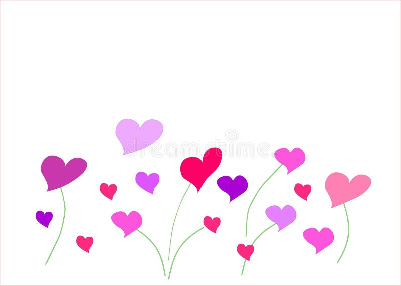 Growing Pink Heart Love Emoji Icon Object Symbol. Vector Illustration ...
