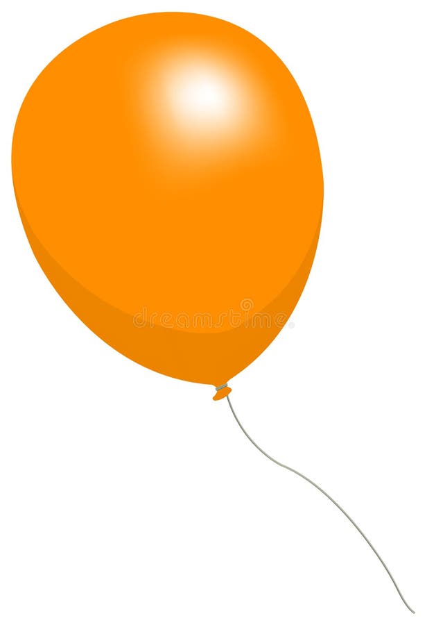Colorful Helium Balloon Vector Illustration Orange Stock Vector ...