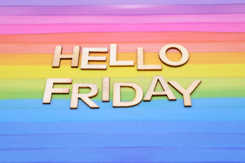 Colorful Hello Friday Background Stock Illustration - Illustration of ...