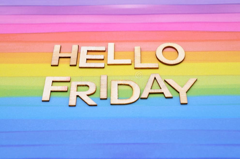 Colorful Hello Friday Background Stock Illustration - Illustration of ...