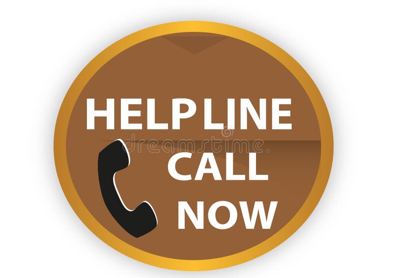 COLORFUL HELP LINE CALL NOW ICON WEB BUTTON Stock Illustration ...