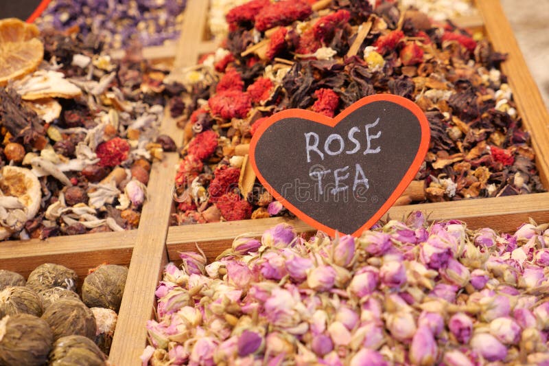 Colorful Herbal Tea from Spice Bazaar, Traditional Tea in Istanbul ...