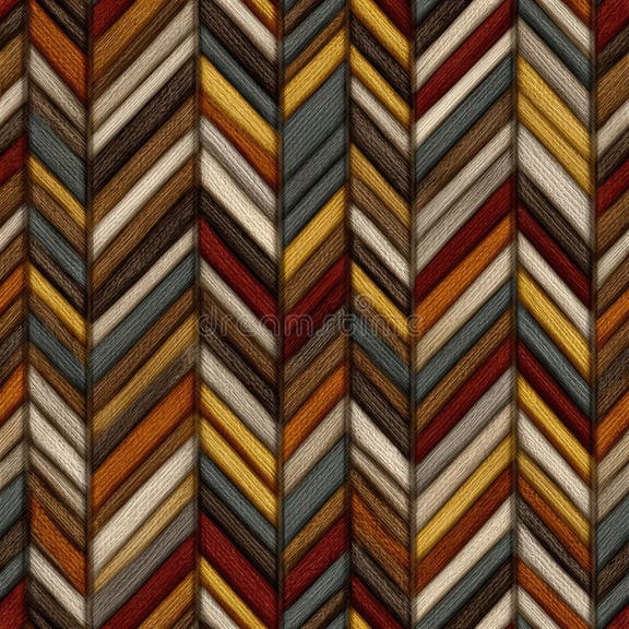 Colorful Herringbone Pattern in Warm Tones and Rich Textures Stock ...