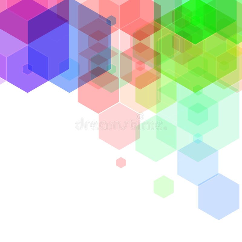 Colorful Colorful Hexagon Background. Mosaic. Polygonal Style Stock ...