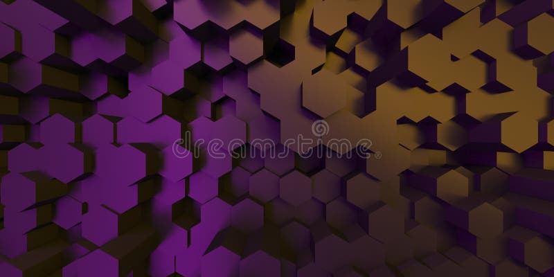 Colorful Hexagon Blocks Shine Glossy Abstract Background Stock ...