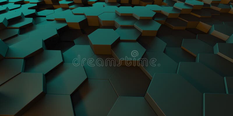 Colorful Hexagon Blocks Shine Glossy Abstract Background Stock ...