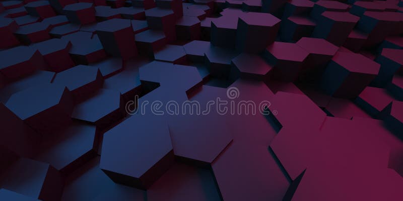 Colorful Hexagon Blocks Shine Glossy Abstract Background Stock ...