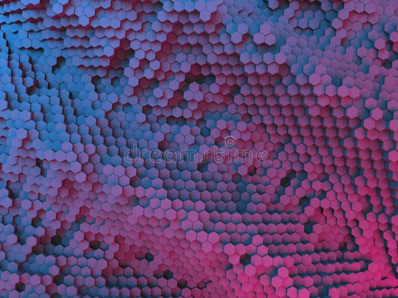 Colorful Hexagon Blocks Shine Glossy Abstract Background Stock ...