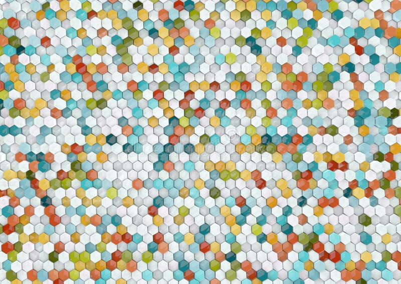 Colorful hexagon stock illustration. Illustration of connection - 59698728