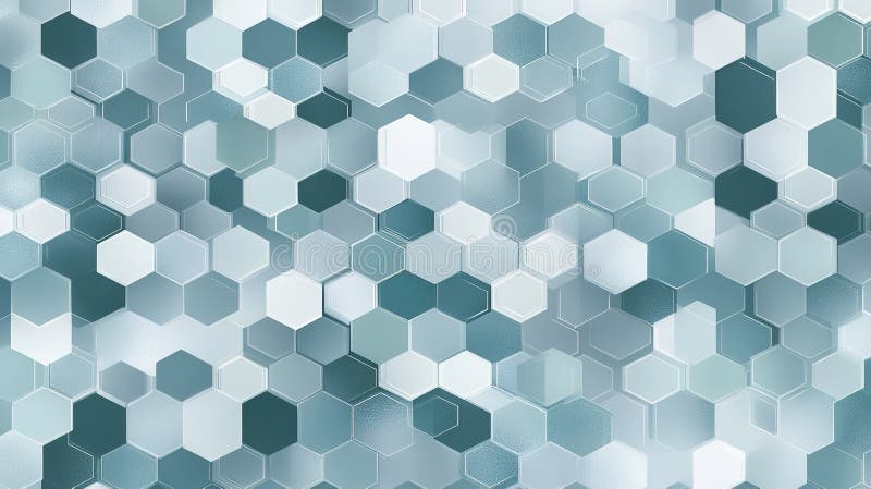 Colorful Hexagonal Pattern in Shades of Blue and White Creating a ...