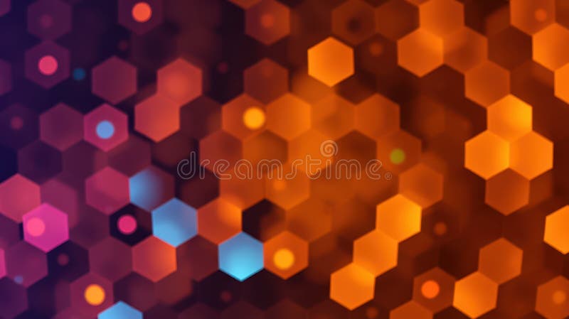 Colorful Hexagonal Patterns Create a Mesmerizing Abstract Background with Vibrant Shades in a ...