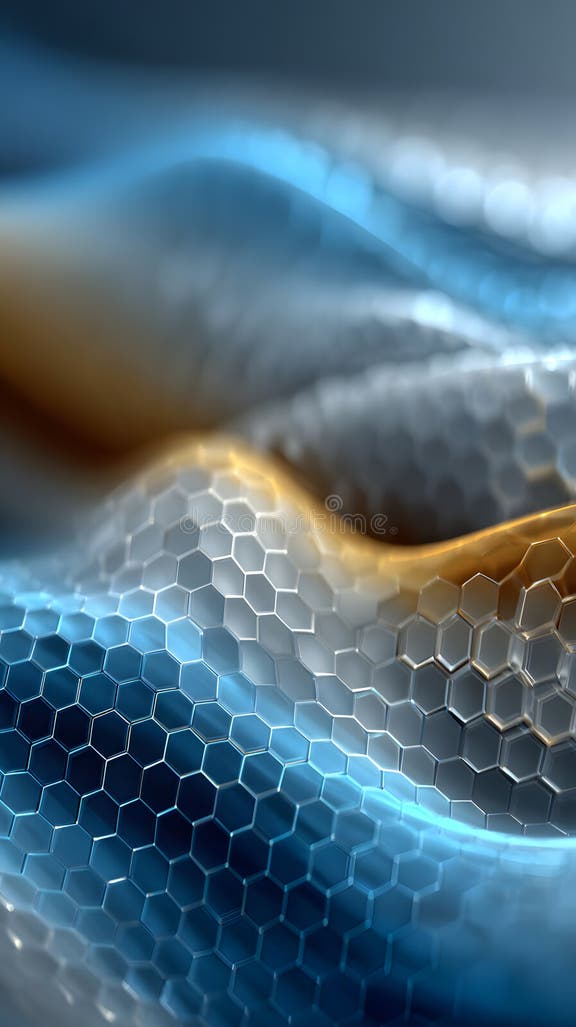 Colorful Hexagonal Patterns Create a Wavy Texture in Modern Digital Art ...