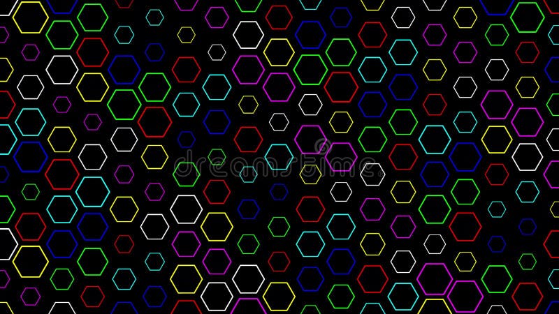 Colorful Hexagonal Patterns Illuminate a Mesmerizing Abstract Design at ...
