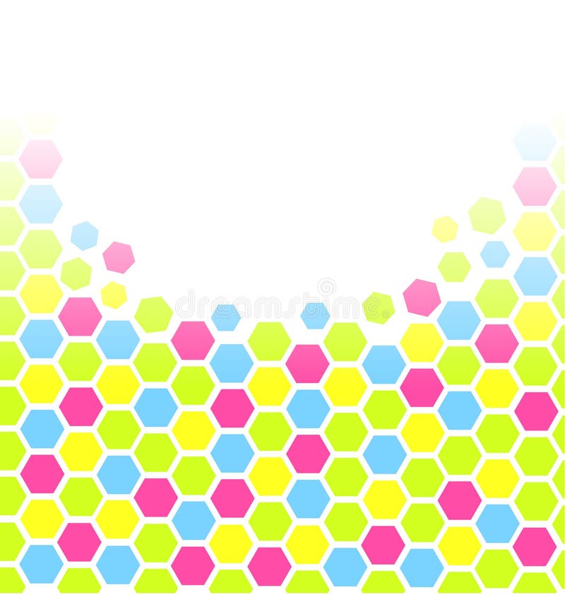 Colorful hexagons stock vector. Illustration of creative - 29988304