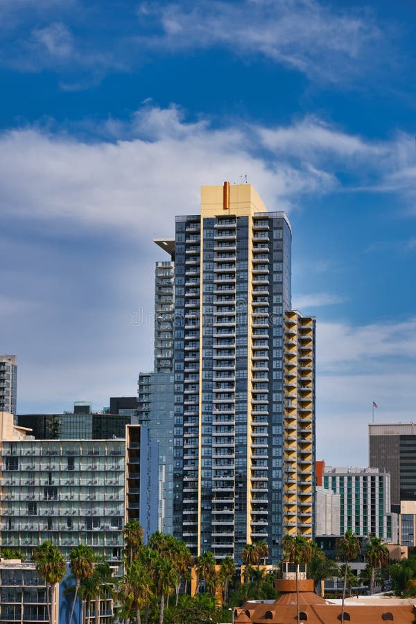 High Rise Residential Tower In San Diego Stock Image - Image of ...