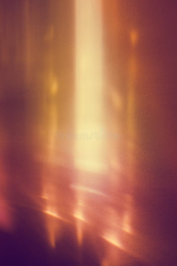 Colorful Highlight on the Wall, Sunlight Passes through Glass and ...