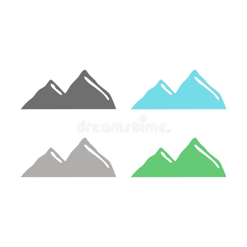 Colorful Hills Logo Sign Symbol Isolated on White Stock Vector ...