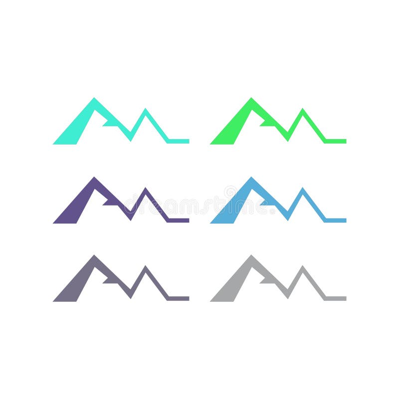 Colorful Hills Logo Sign Symbol Isolated on White Stock Vector ...