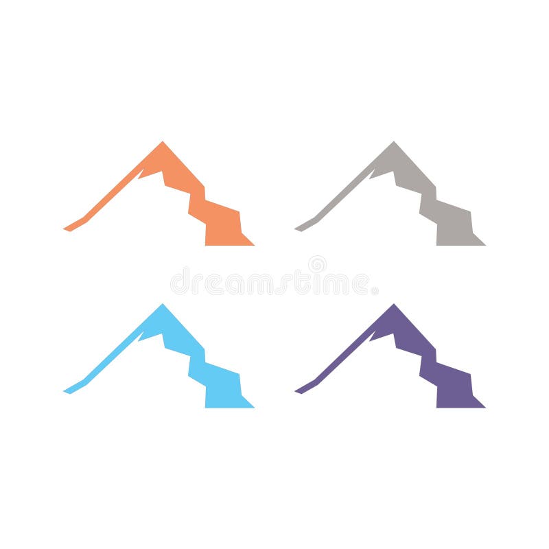 Colorful Hills Logo Sign Symbol Isolated on White Stock Vector ...