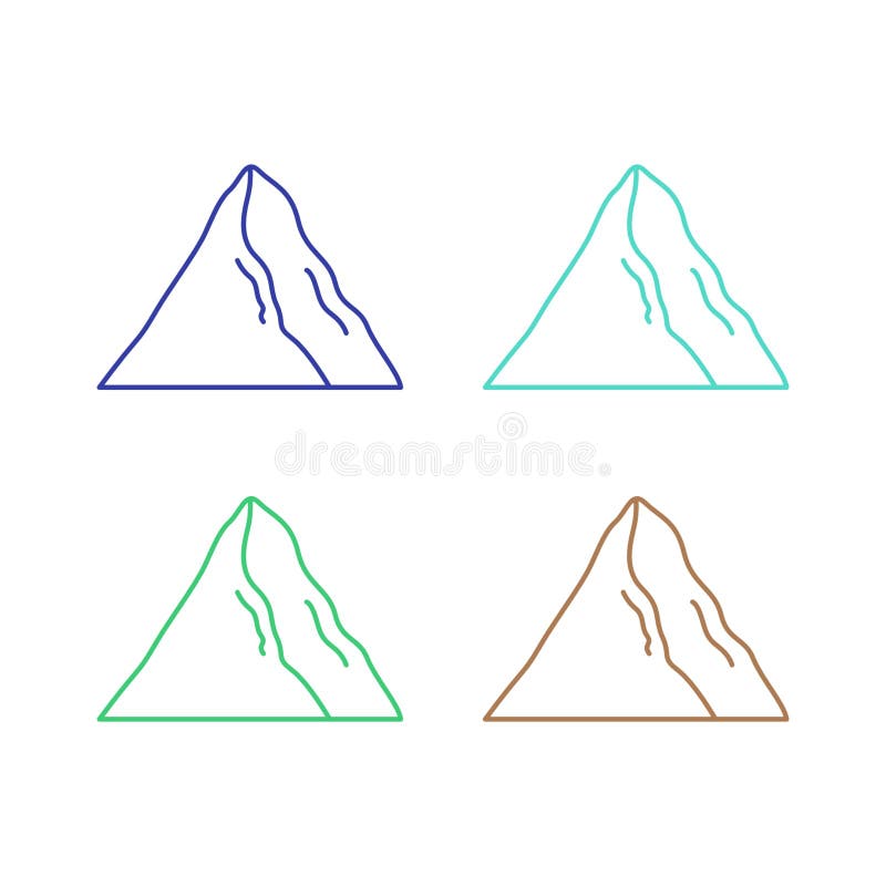 COLORFUL HILLS LOGO SIGN SYMBOL ISOLATED on WHITE Stock Illustration ...