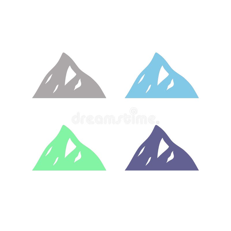 Colorful Hills Logo Sign Symbol Isolated on White Stock Illustration ...