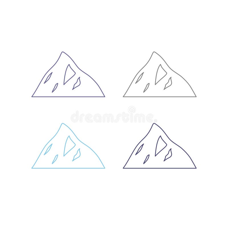 Colorful Hills Logo Sign Symbol Isolated on White Stock Illustration ...