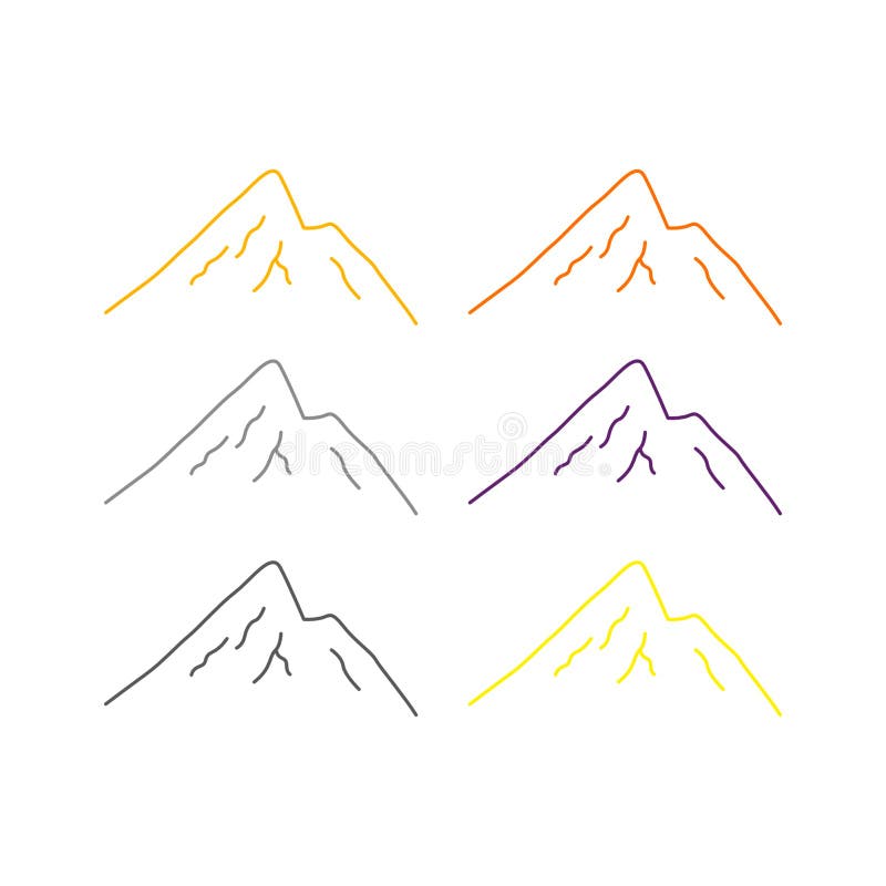 Colorful Hills Logo Sign Symbol Isolated on White Stock Vector ...