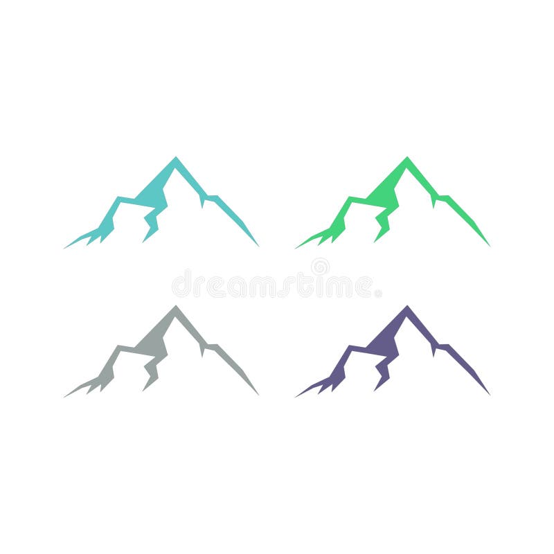 Colorful Hills Logo Sign Symbol Isolated on White Stock Vector ...