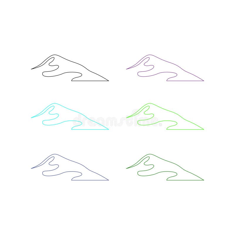 Colorful Hills Logo Sign Symbol Isolated on White Stock Vector ...