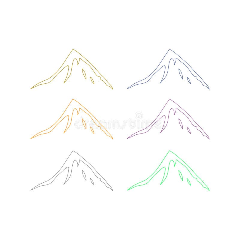 Colorful Hills Logo Sign Symbol Isolated on White Stock Vector ...