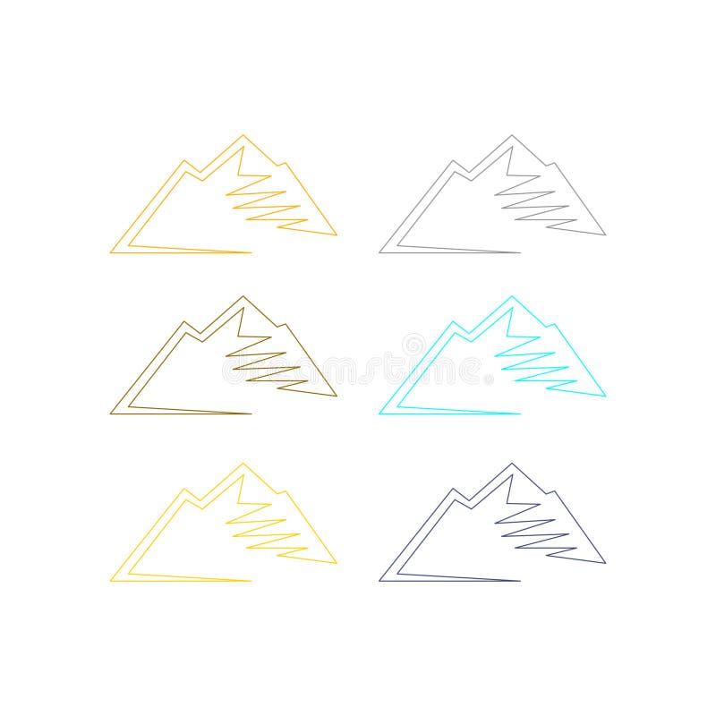 Colorful Hills Sign Symbol Logo Stock Vector - Illustration of ...