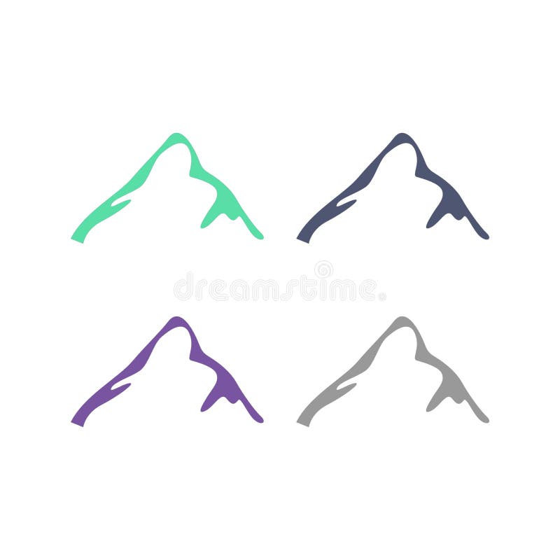 COLORFUL HILLS SIGN SYMBOL LOGO Stock Illustration - Illustration of ...