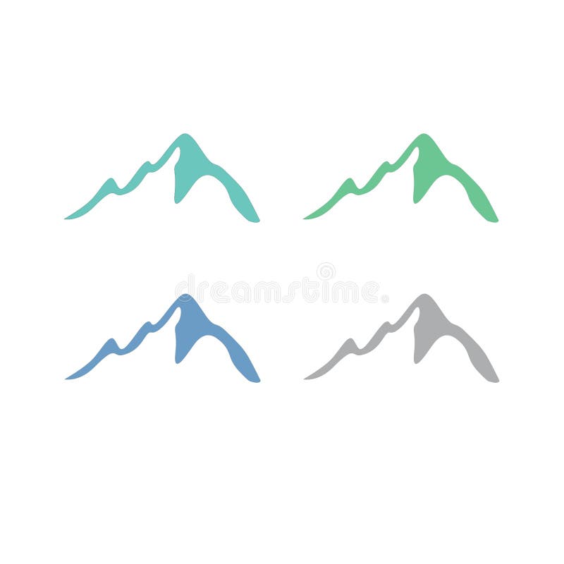 Colorful Hills Sign Symbol Logo Vector Stock Vector - Illustration of ...