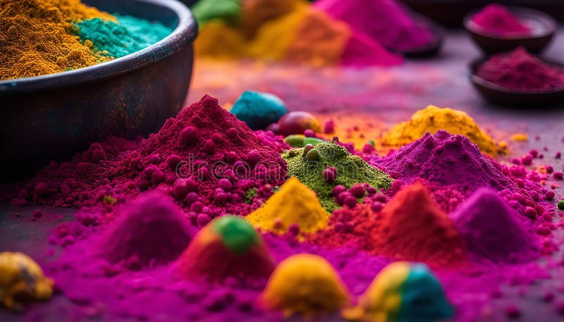 Colorful Holi Powder stock illustration. Illustration of background ...