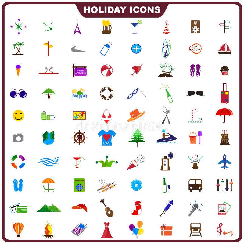 Colorful Holiday Icon stock vector. Illustration of restaurant - 30657975