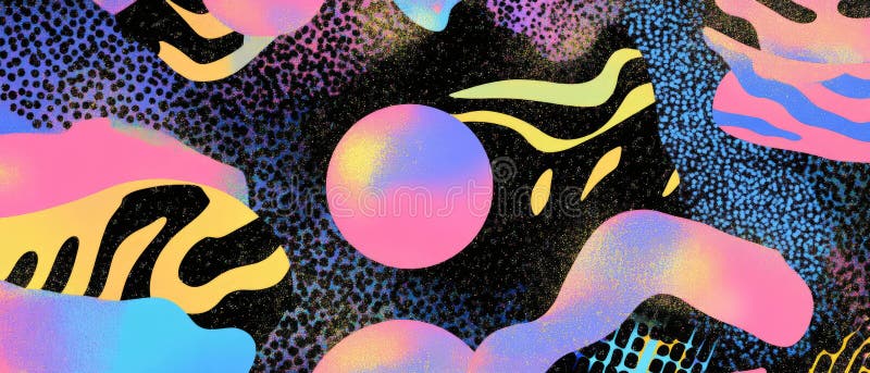 Colorful Holographic Stickers with Glitter and Abstract Patterns in ...