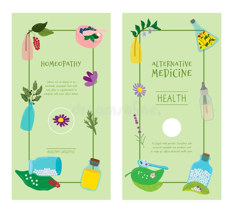 Colorful, Homeopathic, Seamless Patern, Bright Medical Background Set ...