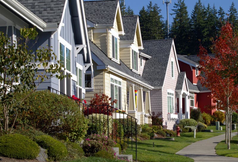 Colorful Homes stock image. Image of scene, human, district - 7800321